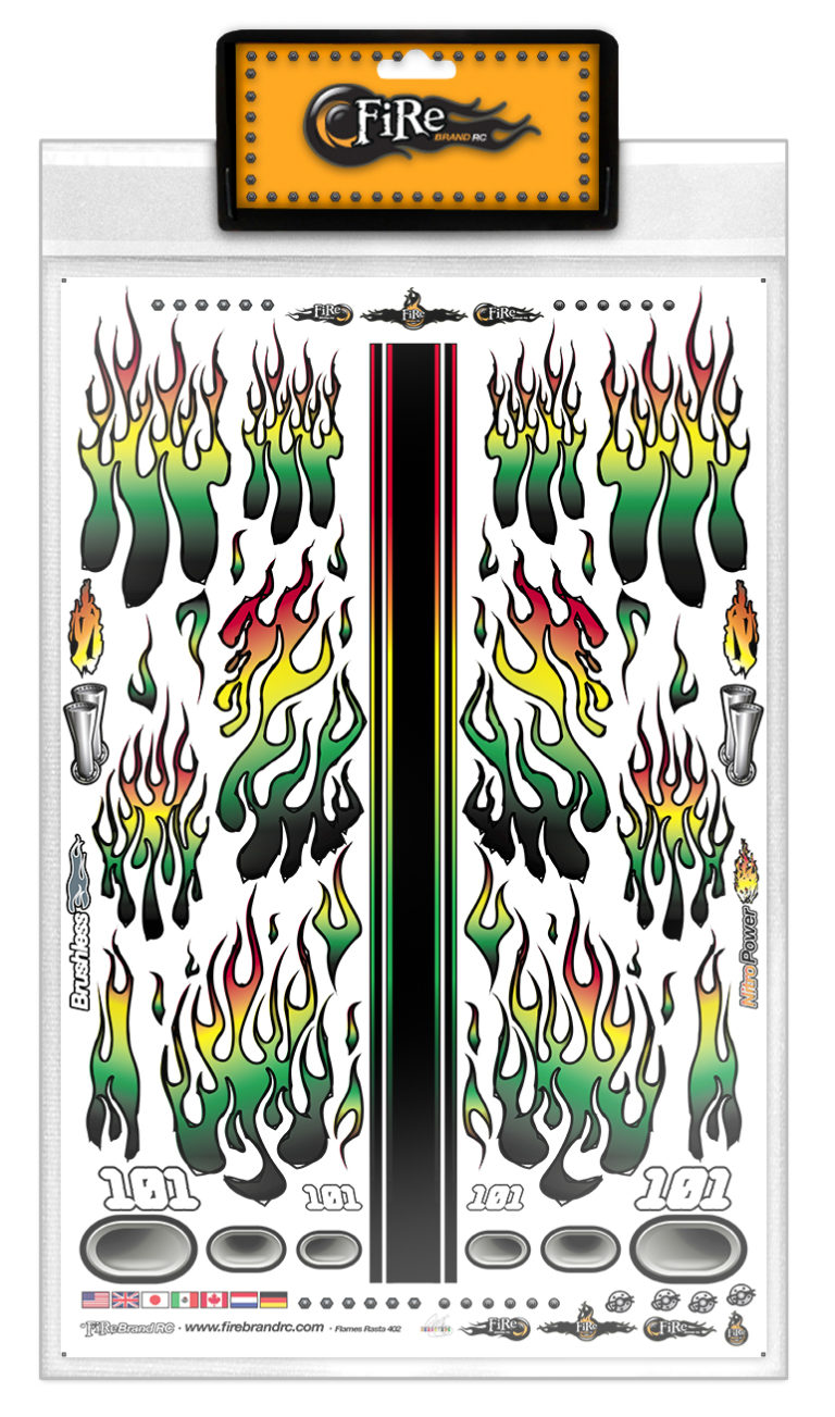 FLAMES 1 RASTA - Fire Brand RC - RC Car Wheels, Tires, Bodies and Parts ...