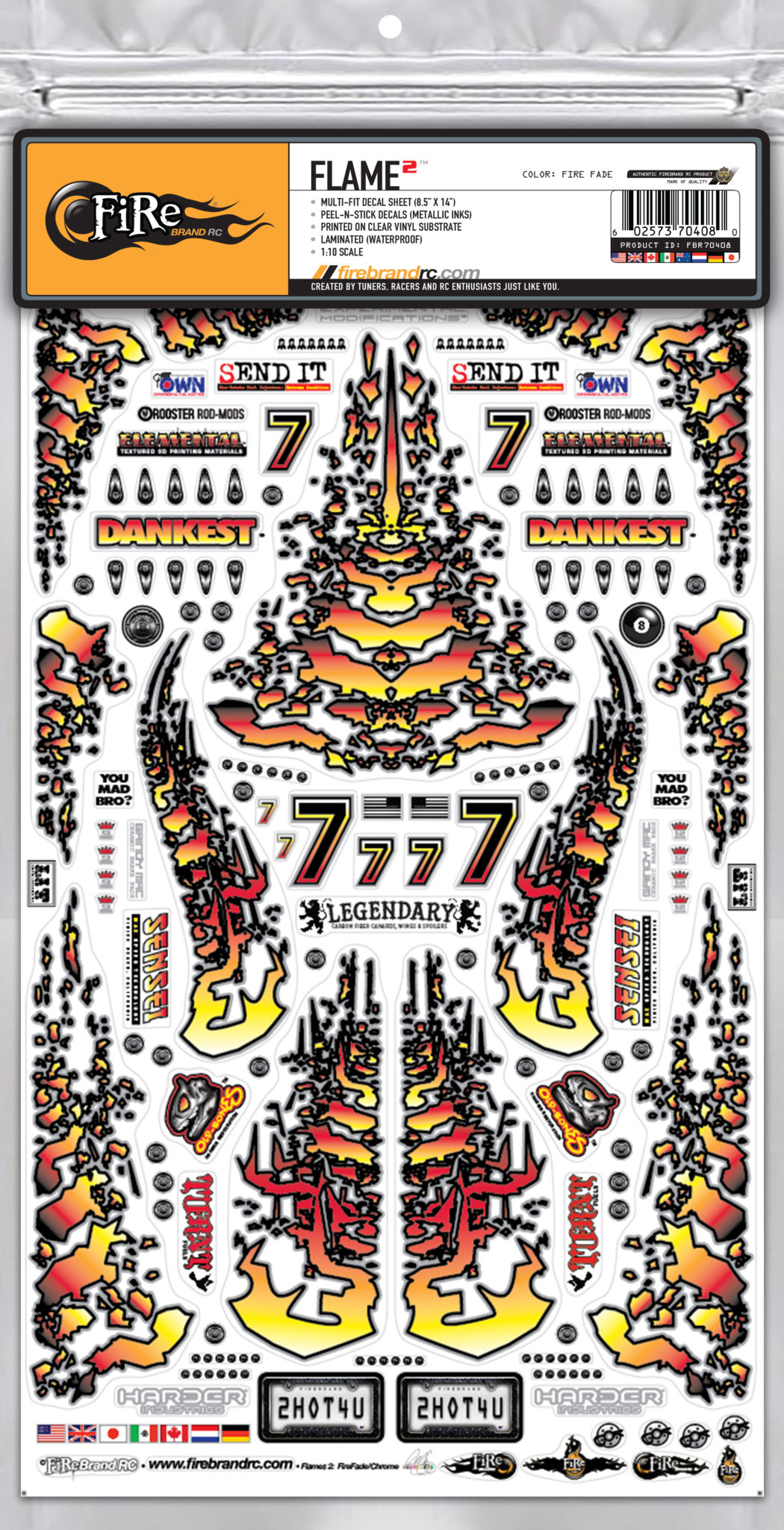 FLAME DECALS, RC DECALS, RC Logo decals, sponsor decals, rc sponsor ...