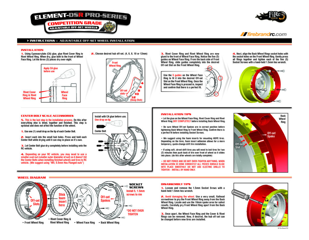 ELEMENT-DSR 5˚ PRO-SERIES COMPETITION DRIFT KIT 1:10 SCALE (ADJUSTABLE ...