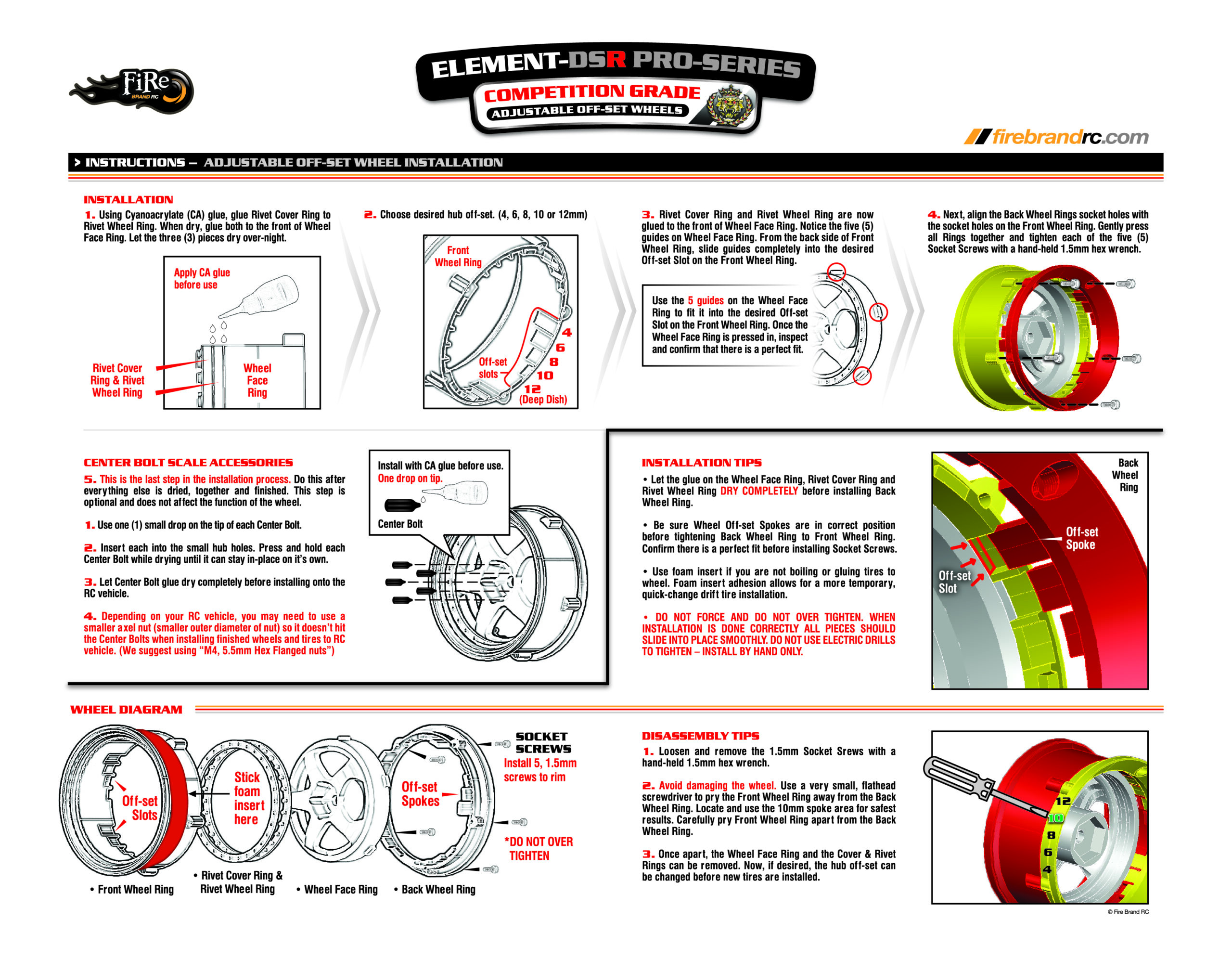 ELEMENT-DSR 5˚ PRO-SERIES ULTIMATE DRIFT KIT 1:10 - Fire Brand RC - RC ...